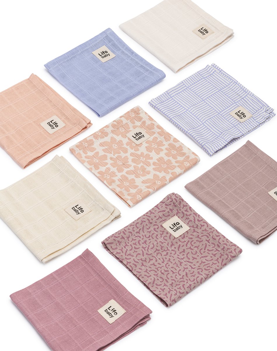 Lifa baby Hydrofiel Monddoek Bloom Bliss - 30x30 cm - 3 Stuks | bol.com