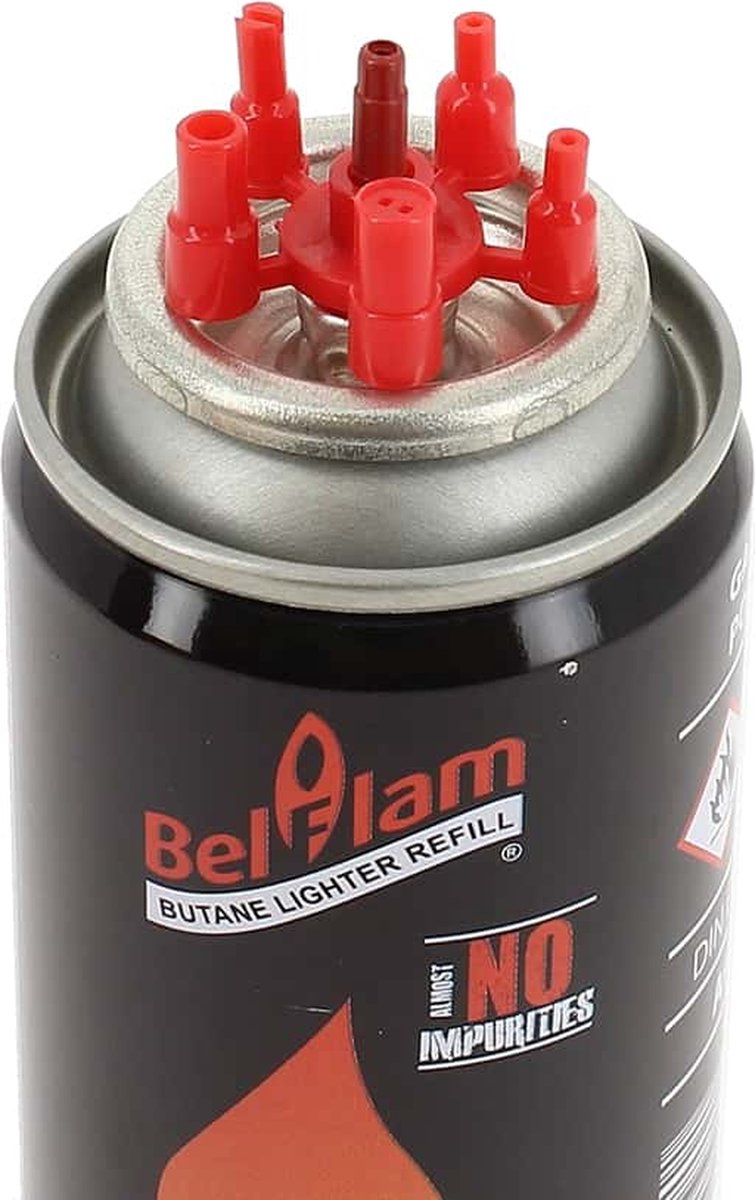 12x Stuks Aansteker Gas - Navulbaar - 3600ml - Butaan gas - Om bij te ...