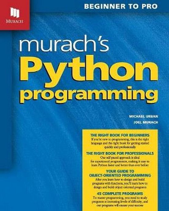 Murach's Python Programming | 9781890774974 | Michael Urban | Boeken | bol