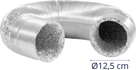 hillvert Uitlaatslang - Ø 125 mm - 10 m lengte - aluminium | bol.com