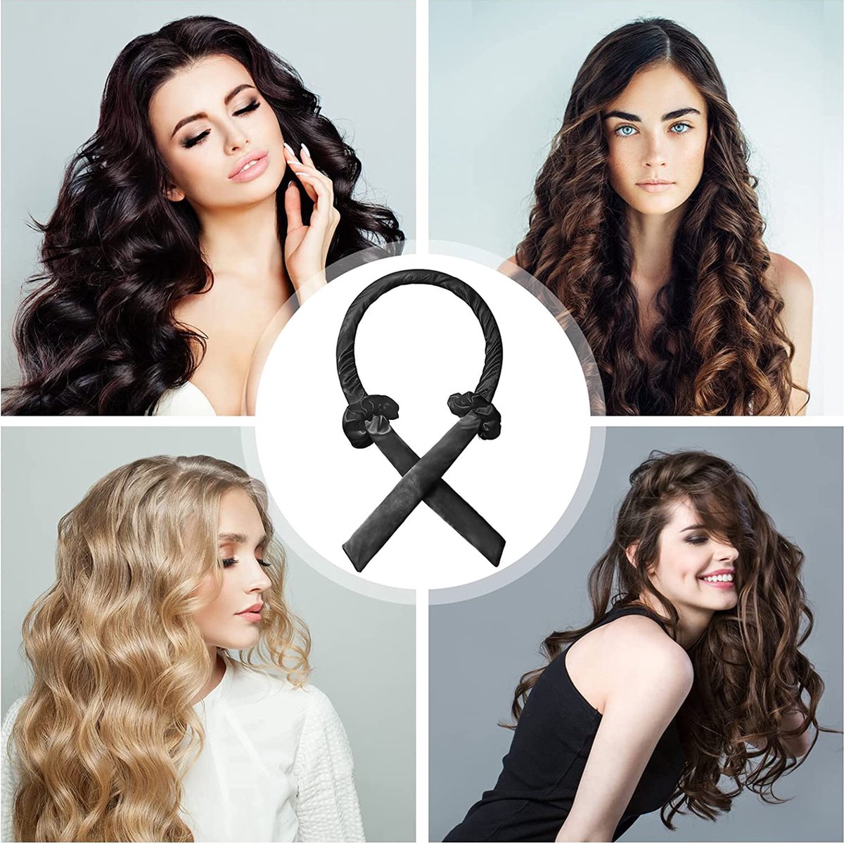 Simver - Heatless curls - 5 -delig - Curling Ribbon - Krulspelden - Haarrollers -... | bol.com