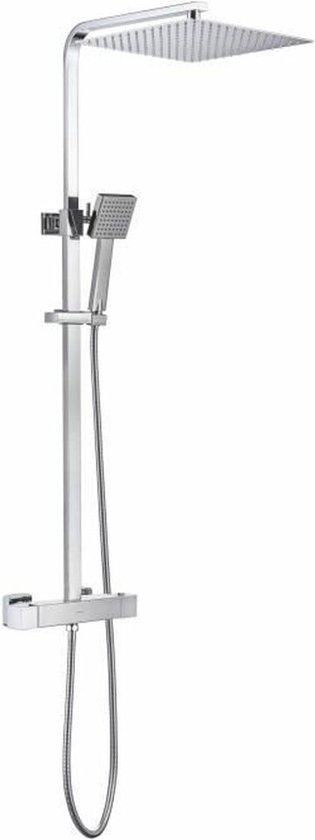 Douchezuil OCEANIC - Thermostaatkraan koud lichaam - Hoge vierkante ...