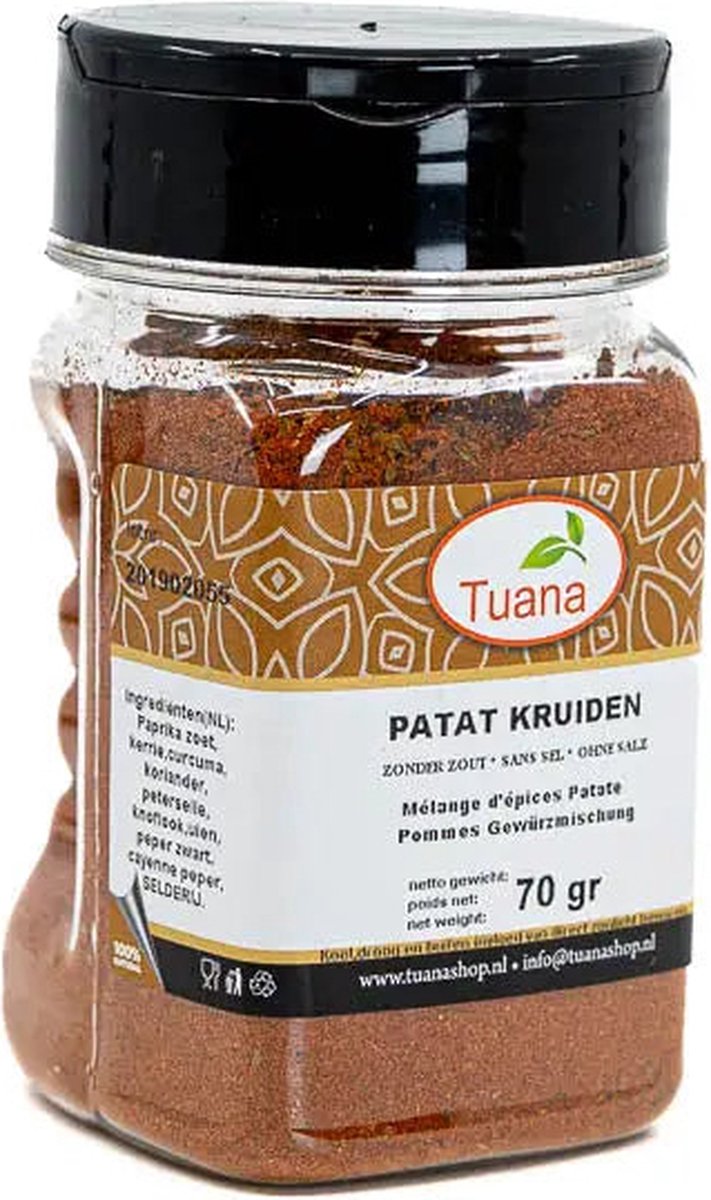 Tuana Kruiden - Patat Kruiden Zonder Zout - Strooibus 140 Gram | bol