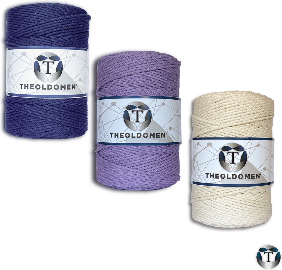 Macramé Koord | Bundelkorting | 600 meter | Navy Blue | Lichtpaars ...