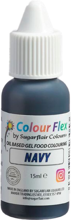 Sugarflair Colourflex Navy 15ml | bol