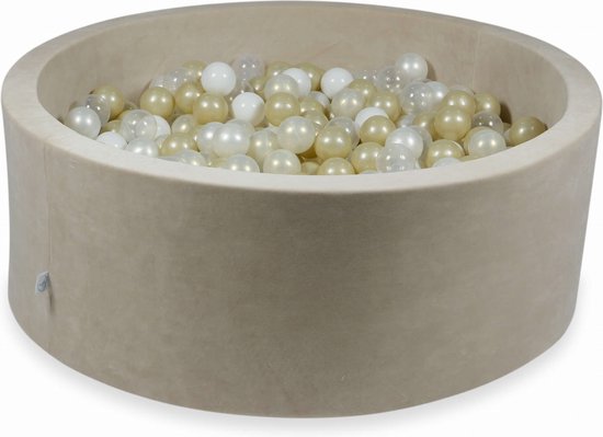 Ballenbak - beige, multicolour - 110x40cm - rond - 500 ballen | bol.com