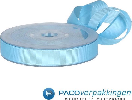 Inpaklint - Ribbel - Skyblue - 15 mm - Rol a 20 meter | bol.com