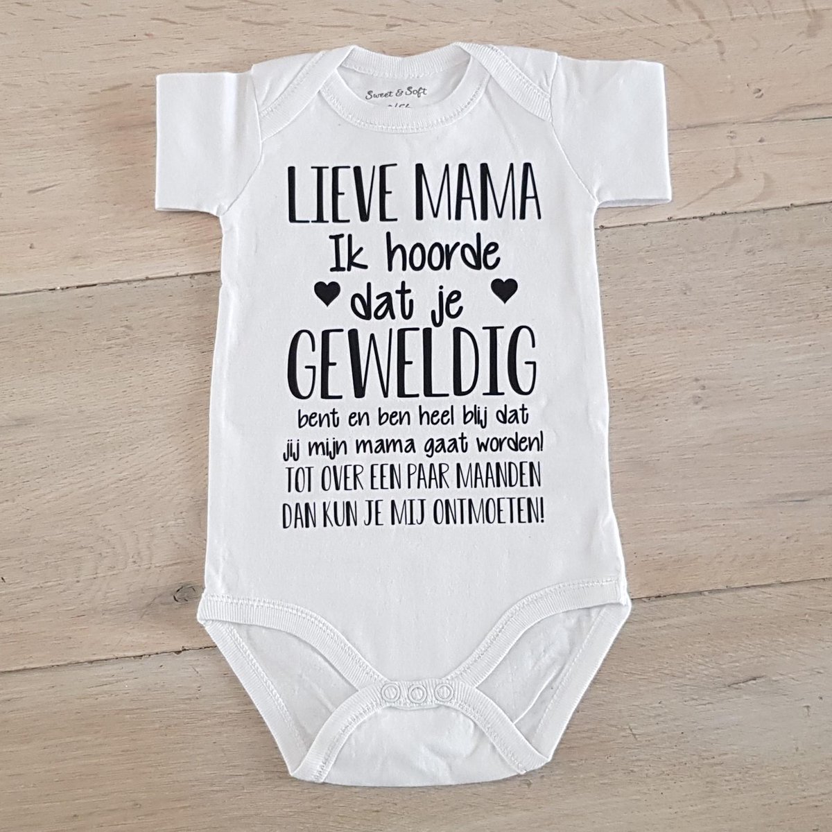 Baby rompertje met leuke tekst Lieve mama je bent geweldig zwangerschap ...