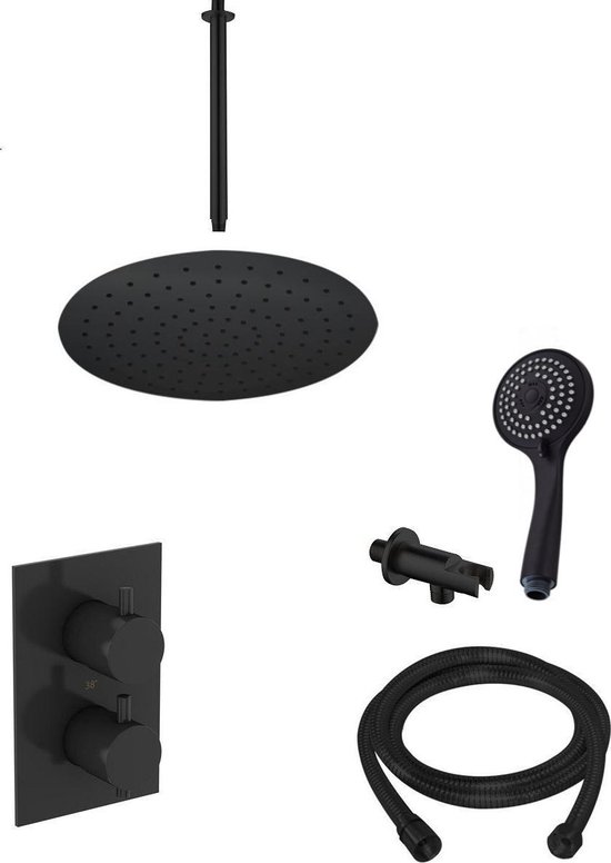 Saniclear inbouwdouche 20cm met plafondarm en 3 standen handdouche Mat ...