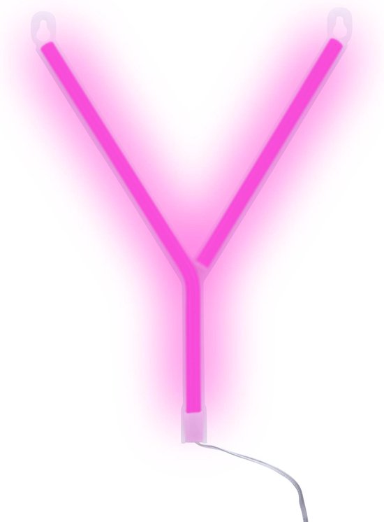 Neon LED Letter Roze Pink Y | bol.com