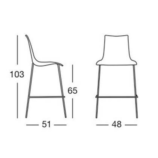 SCAB Design Barkruk Zebra Tech 65 - Lichtblauw | bol.com