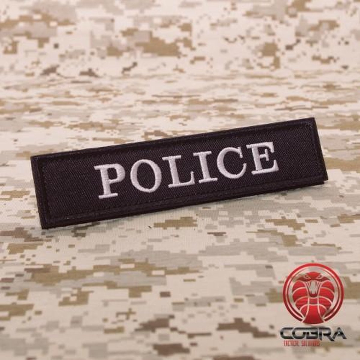 Police zwarte geborduurde politie patch embleem met velcro | bol.com