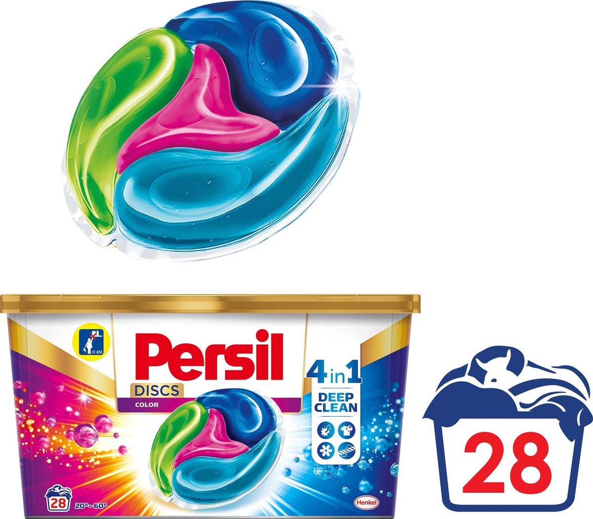 Persil Discs Color Wascapsules - Wasmiddel Capsules - 28 wasbeurten ...