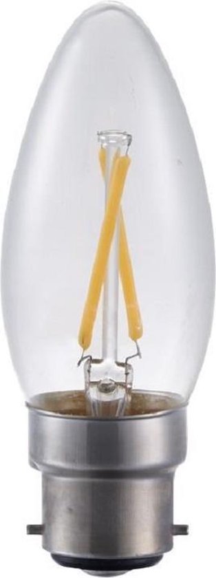 Lampe bougie SPL LED filament 1.5W (remplace 15W) raccord baïonnette ...