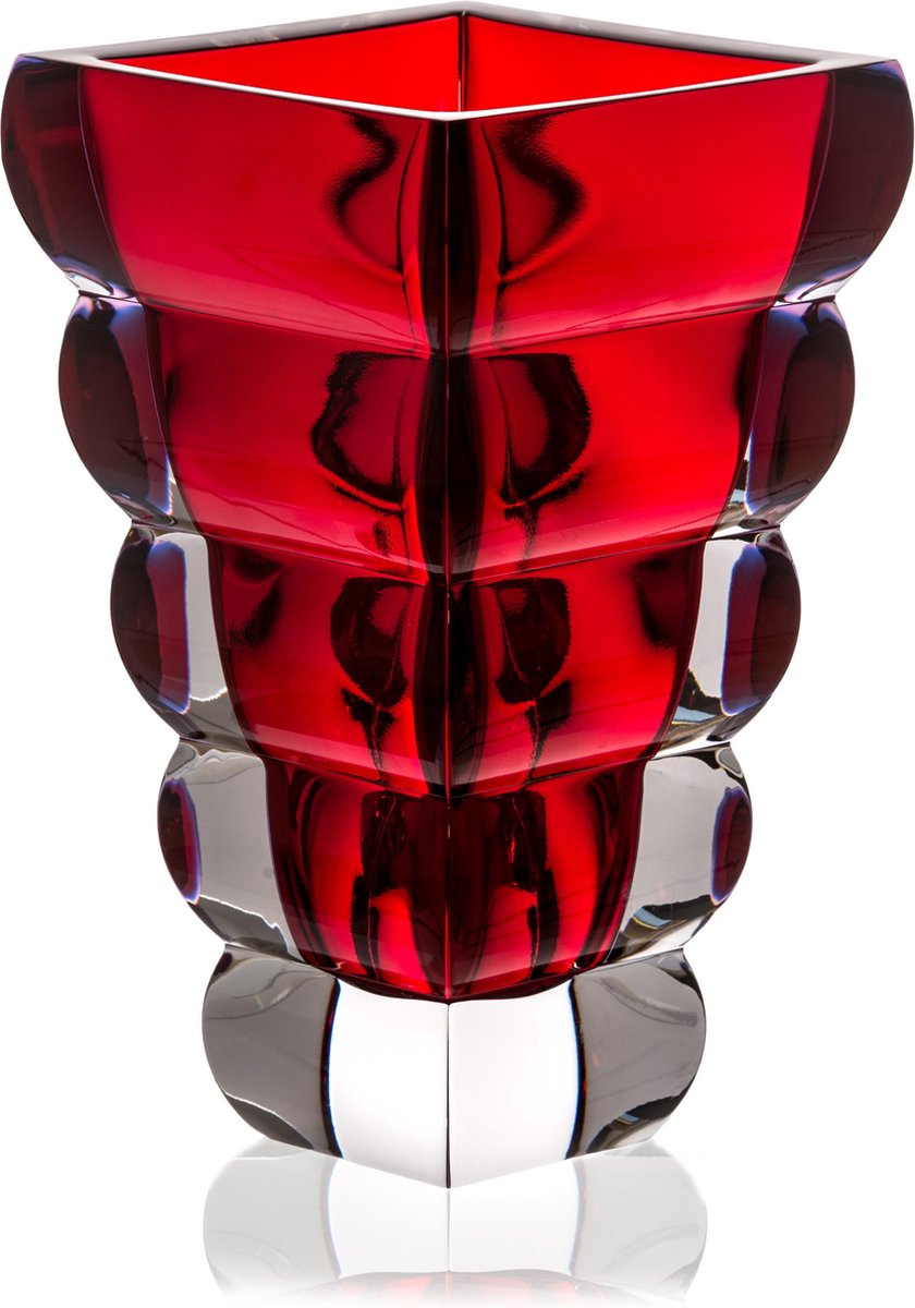 ROGASKA 1665 - ADRIA Vaas Rood Kristal 25 cm | bol.com