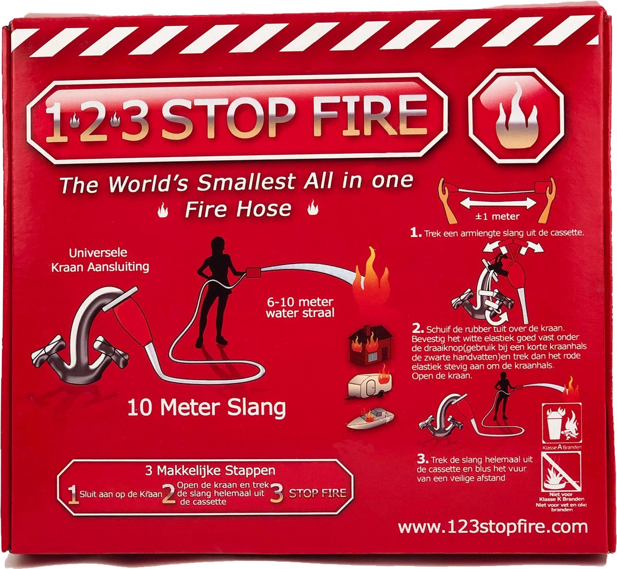 123 STOP FIRE. World's smallest fire hose | bol.com