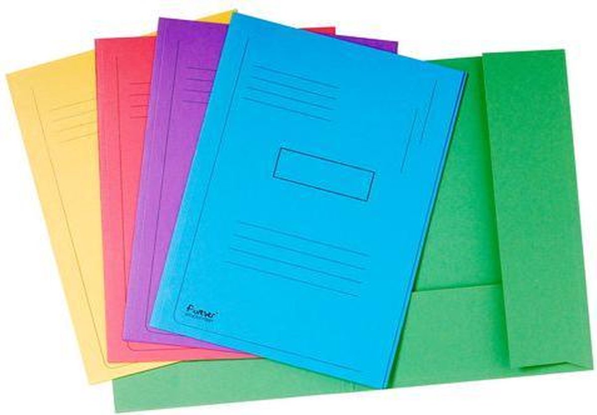 Dossiermap Exacompta Forever A4 2 kleppen 290gr assorti | 50 stuks ...