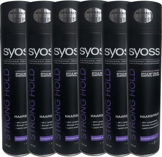 Syoss Hairspray Strong Hold 400 ml 6x paquet de bénéfices | bol.com
