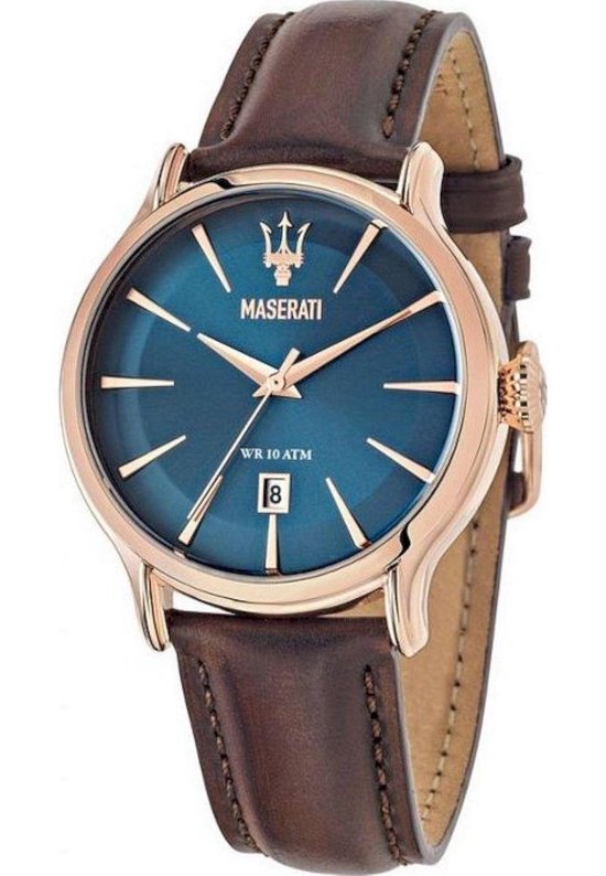 Maserati Epoca - R8851118001 - horloge - rosékleurig - leer - bruin ...