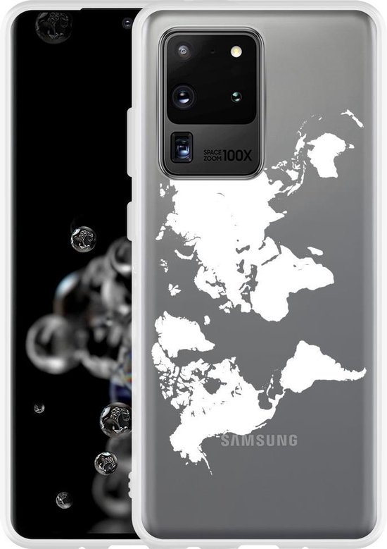 Samsung Galaxy S20 Ultra Hoesje World Map - Designed by Cazy | bol.com