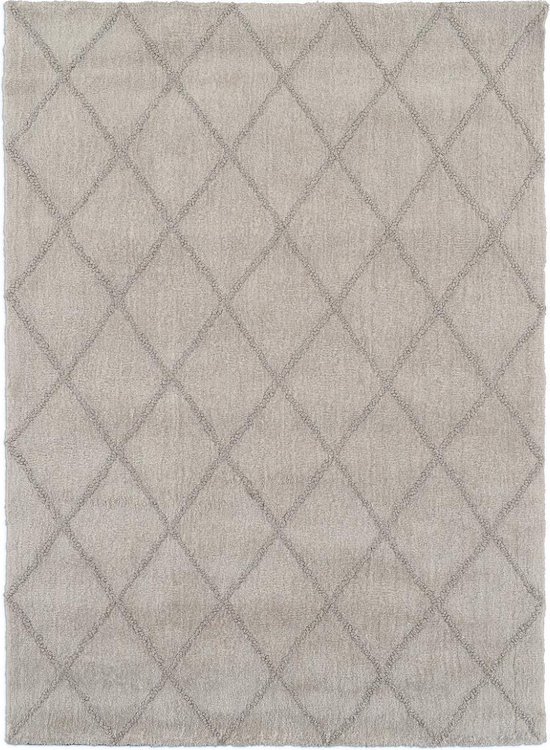 Ikado Modern tapijt met ruitdessin wit 60 x 100 cm | bol