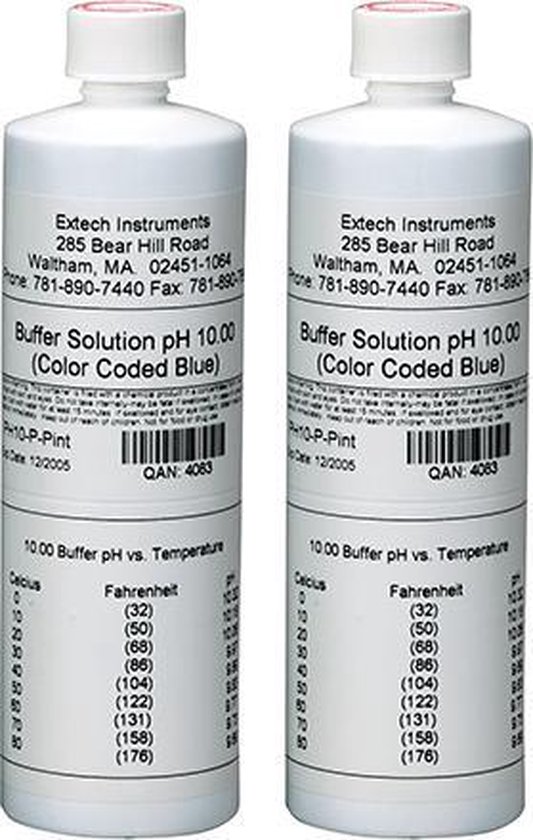 Extech PH10P - bufferoplossing - 10pH - 2 flessen | bol
