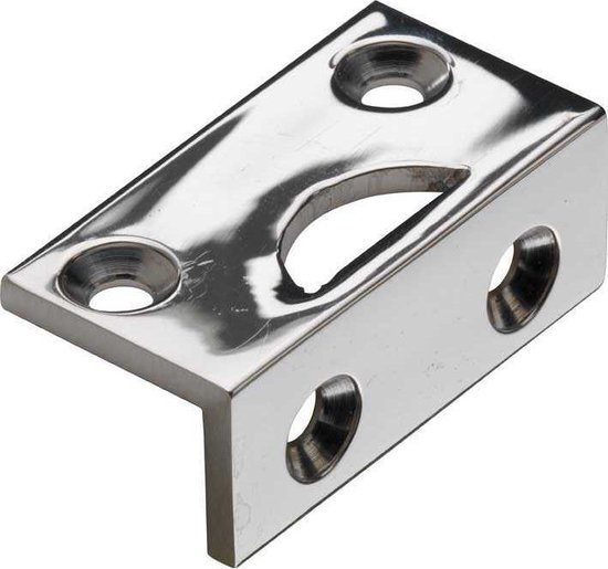 Hoeksluitplaat Halfrond glans nikkel | bol