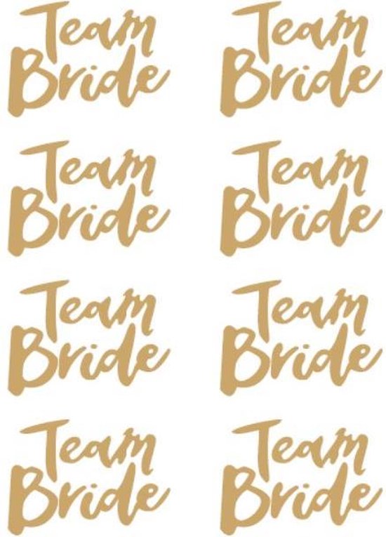 Team Bride Tattoos - 16 stuks - afwasbare tattoos - tatoeage ...