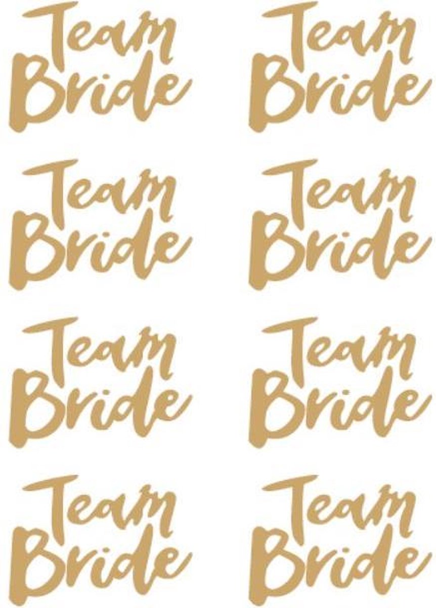 Team Bride Tattoos - 16 stuks - afwasbare tattoos - tatoeage ...