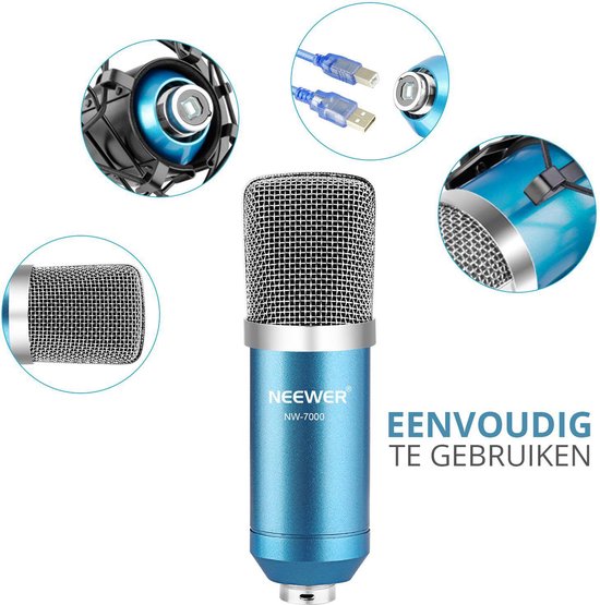 Neewer NW-7000 USB Microfoon | Verstelbare arm | Streaming | Youtube ...