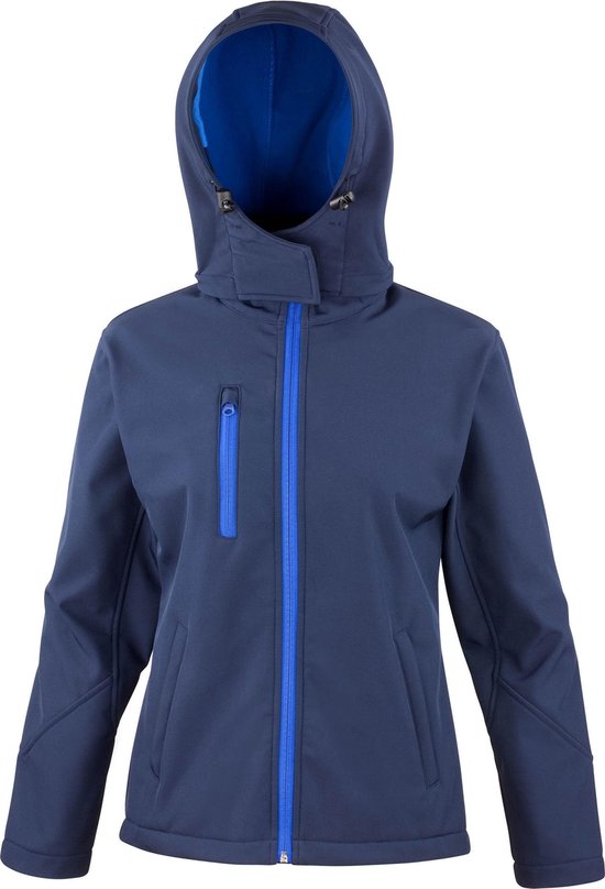 Result Core Ladies Tx Performance Hooded Soft Shell Jacket R230F - Navy ...