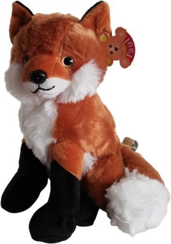 Knuffel rode vos zittend - 22cm | bol
