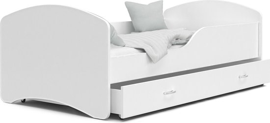 Kinderbed 80x180 cm - wit - met matras- met lade | bol.com