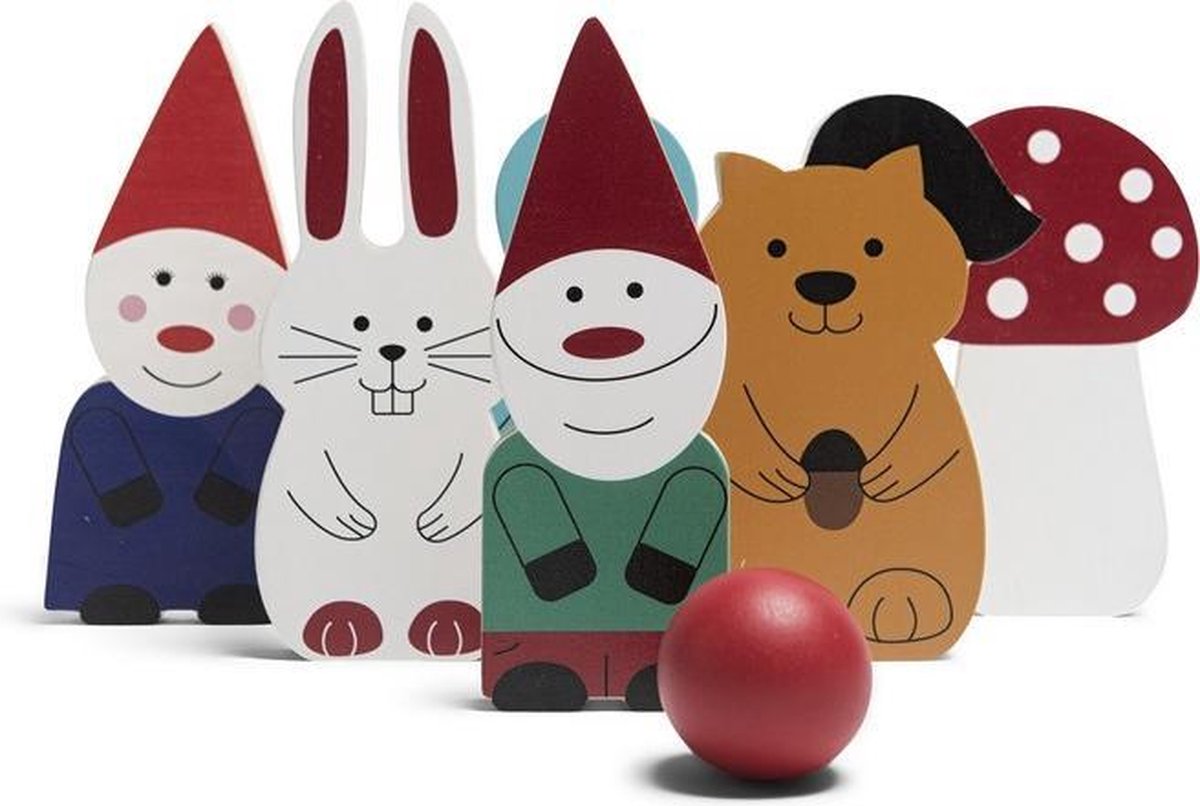 BS Toys Kabouter Bowling Kegelspel - Hout - Speelgoed Set Kinderen ...