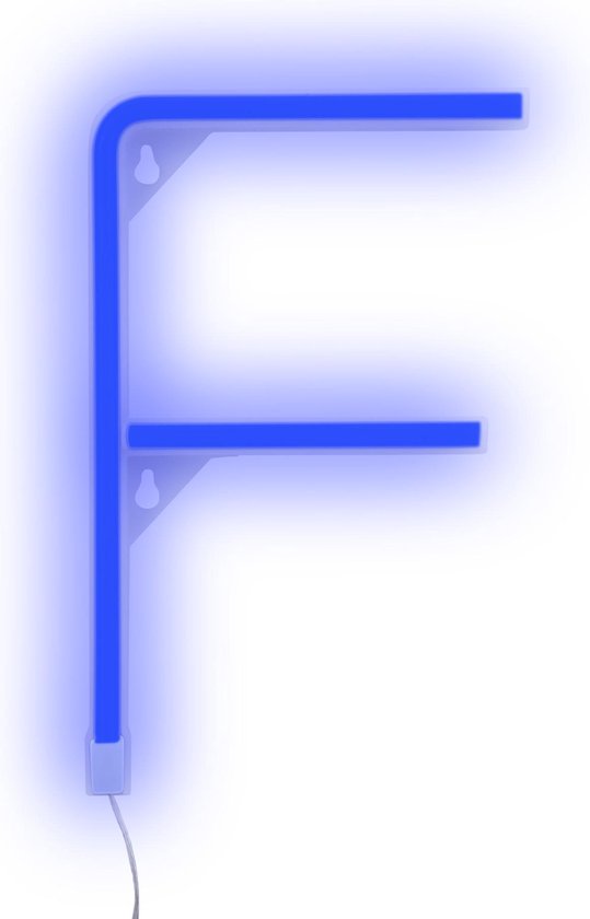 Neon LED Letter Blauw Blue F | bol.com