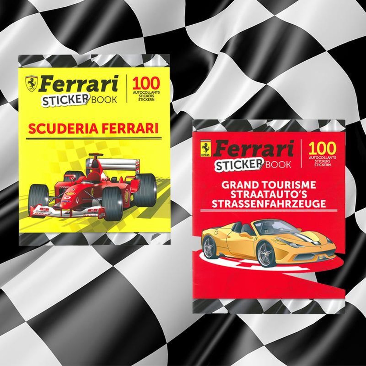 PANINI - FERRARI BOEKEN- ALBUM FERRARI F1+ ALBUM STRAATAUTO'S+FERRARI ...