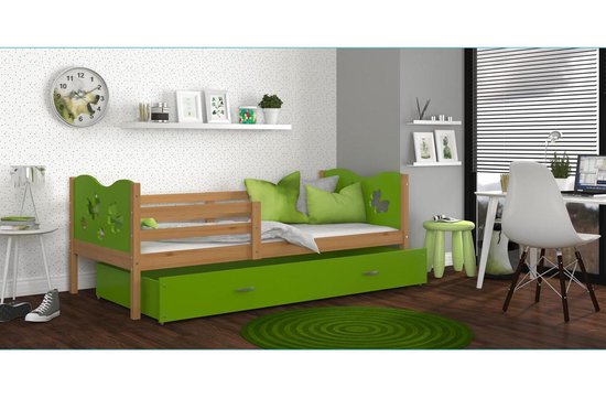 Kinderbed vlinder 160x80 cm – Els/groen – met matras | bol.com
