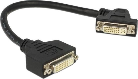 DVI-D / DVI-I Dual Link koppelstuk / inbouw - verguld - 0,25 meter | bol