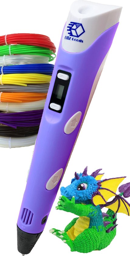 Kit de démarrage de jouet de stylo de dessin 3D violet - dessin et artisanat pour... | bol.com