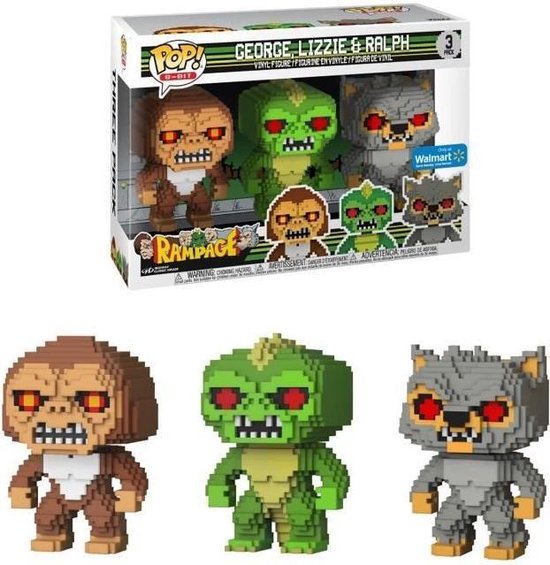 8-Bit George Lizzie & Ralph 3-pack Rampage | bol