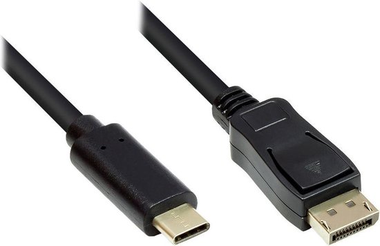 USB-C naar DisplayPort actieve kabel met DP Alt Mode (4K 60 Hz) / zwart ...
