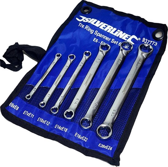 Torx ringsleutel set E6, E8, E7. E11, E10, E12, E14, E18, E16, E22, E20 en E24 chroom... | bol