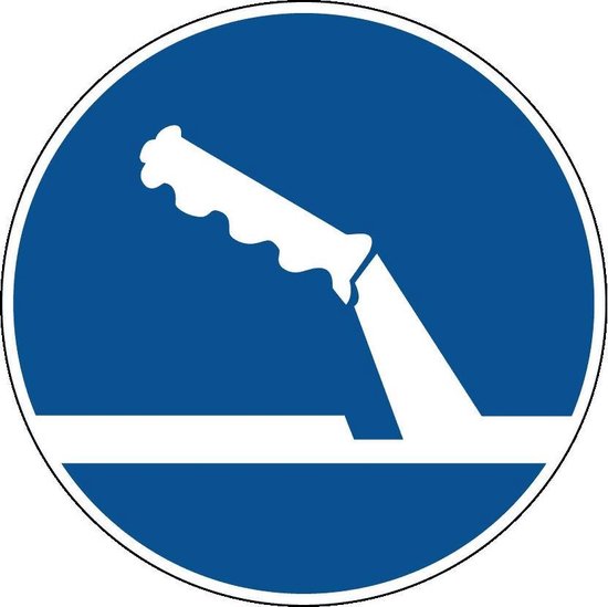 Handrem verplicht sticker 300 mm | bol.com