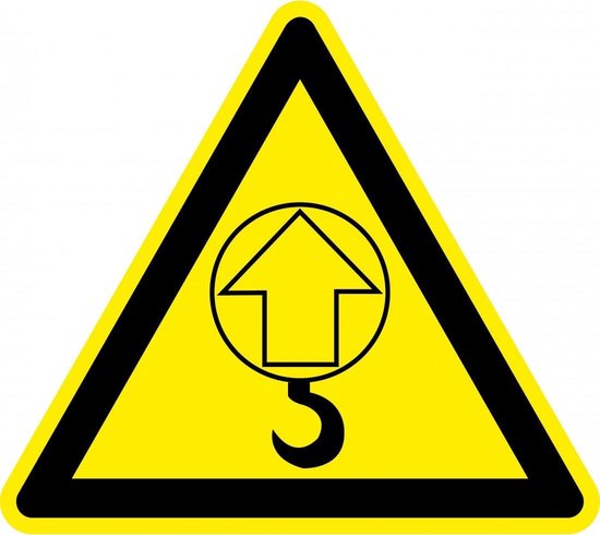 Sticker 'Let op, stijgende haak', 50 mm 10/vel | bol