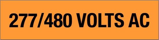 277/480 volts AC sticker 120 x 30 mm | bol.com