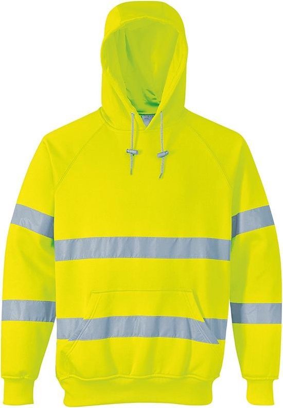 Portwest hoodie met reflecterende strepen L Geel | bol