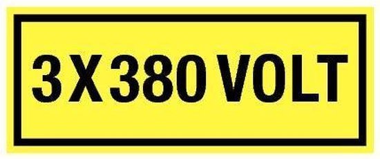 380 volt sticker 250 x 100 mm | bol.com