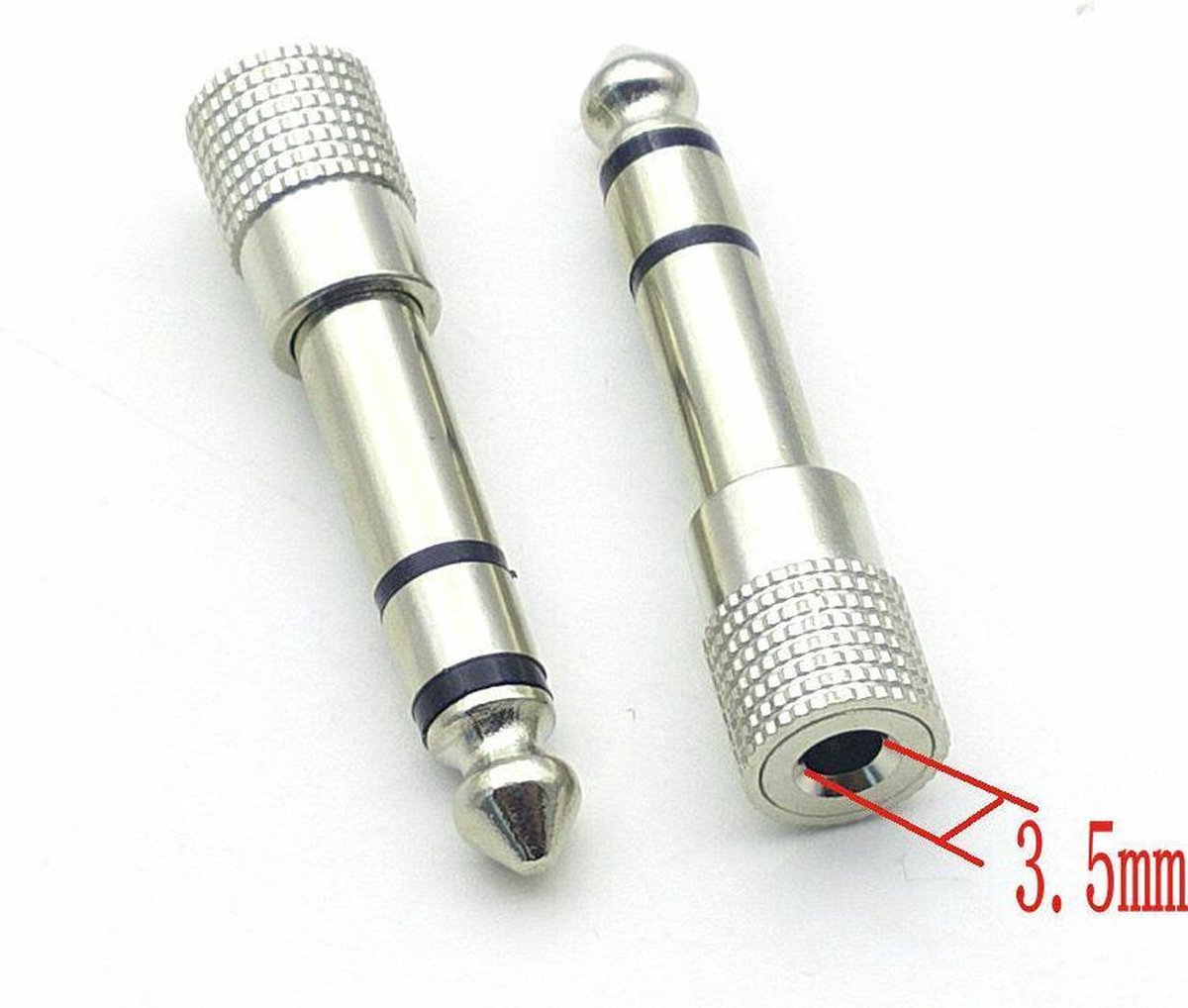 Audio Plug Zilver 3.5mm 6.3mm Plug Audio Kabel Gitaar Piano Stereo AUX ...