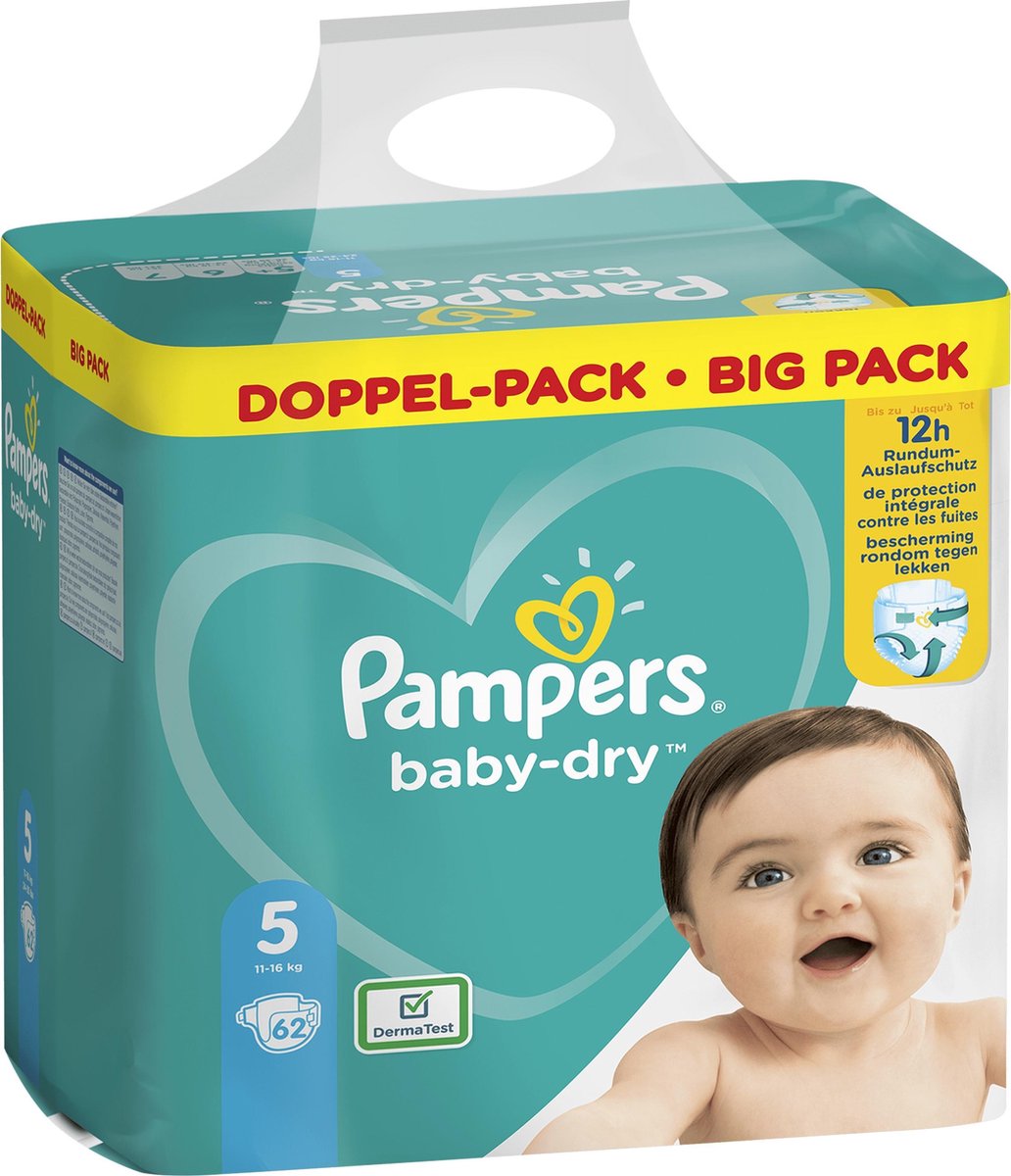 Pampers - Baby Dry - Maat 5 - Maandbox - 62 luiers | bol
