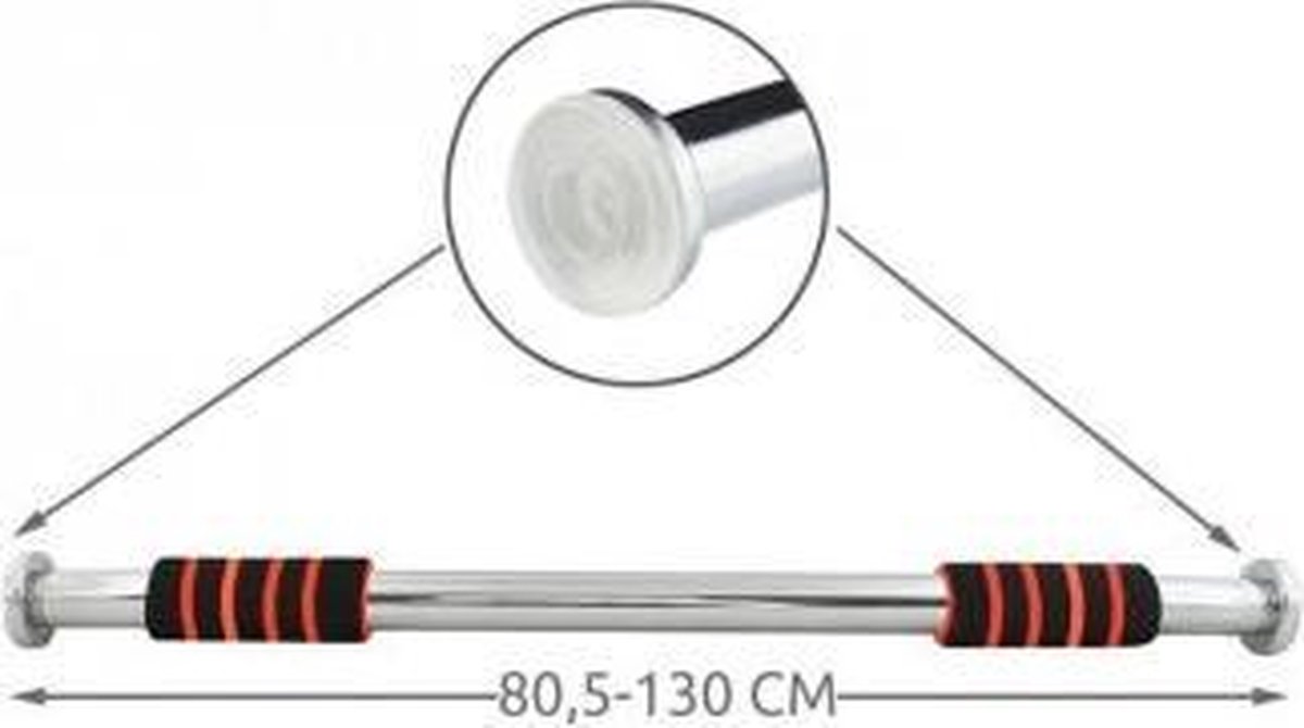 Pull up bar - verstelbare optrekstang deurpost - 80-130 cm | bol.com